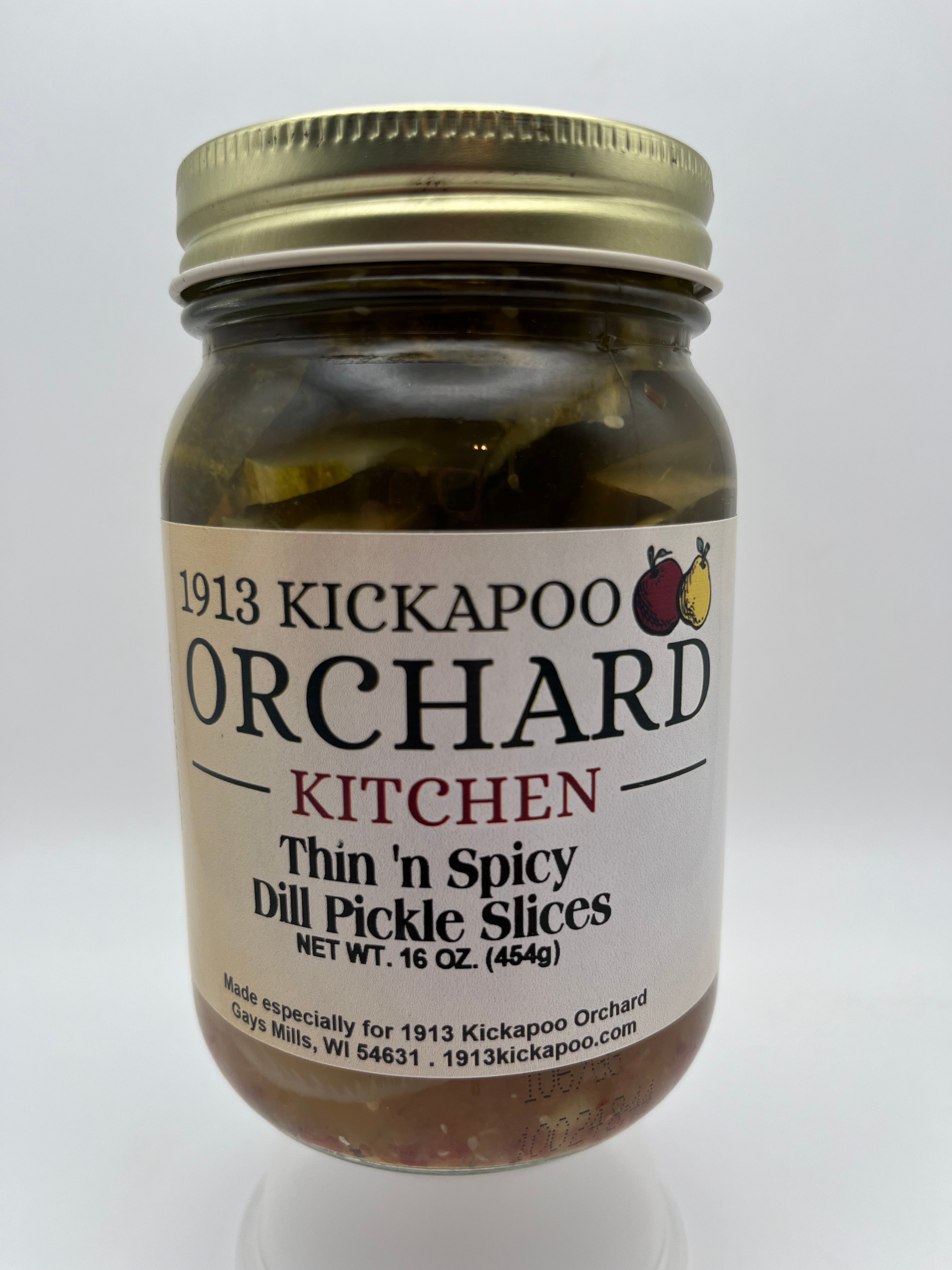 Thin 'n' Spicy Dill Pickle Slices - 16 oz – 1913 Kickapoo Orchard