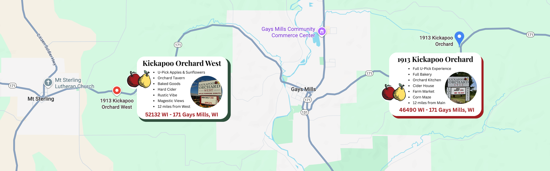 Plan Your Visit to 1913 Kickapoo Orchard | Gays Mills Apple Orchard, WI