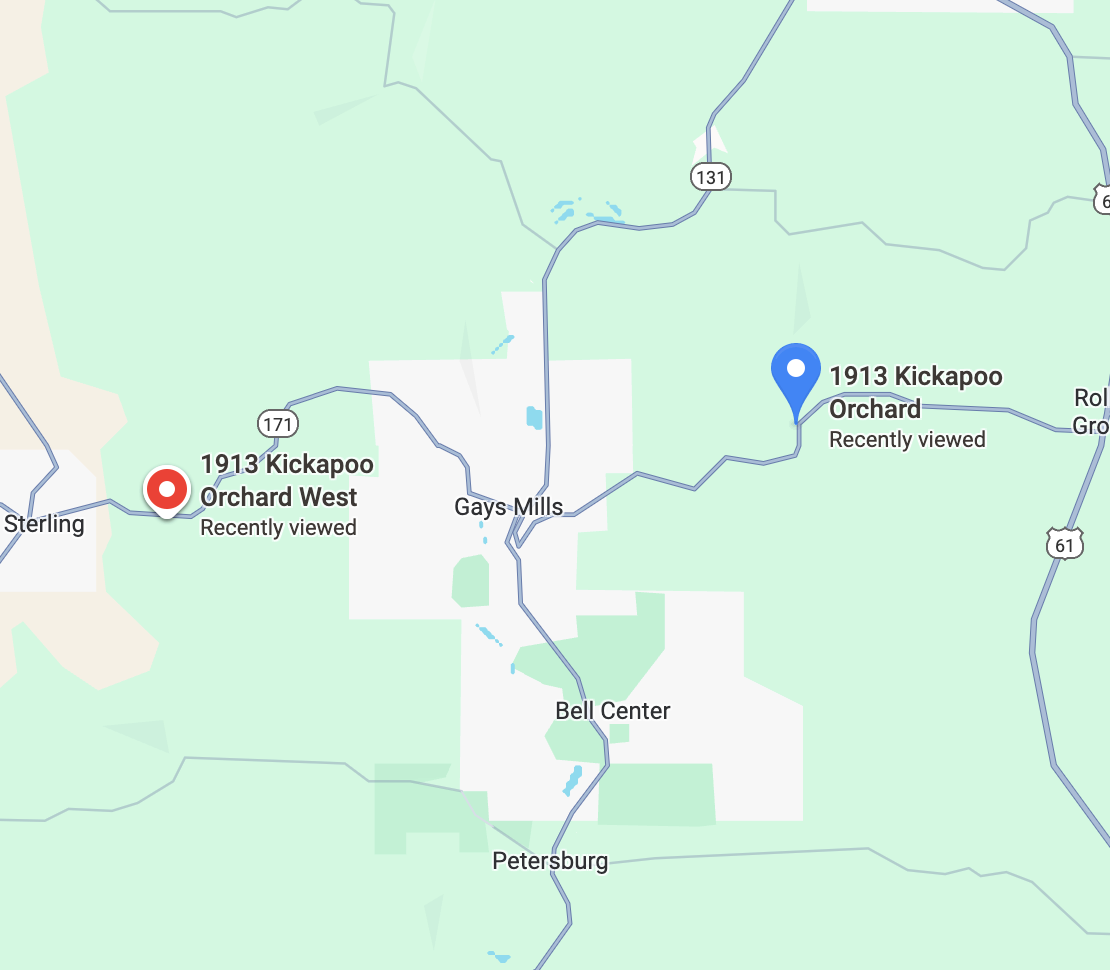 1913 Kickapoo Orchard | Gays Mills Apple Orchard in Wisconsin