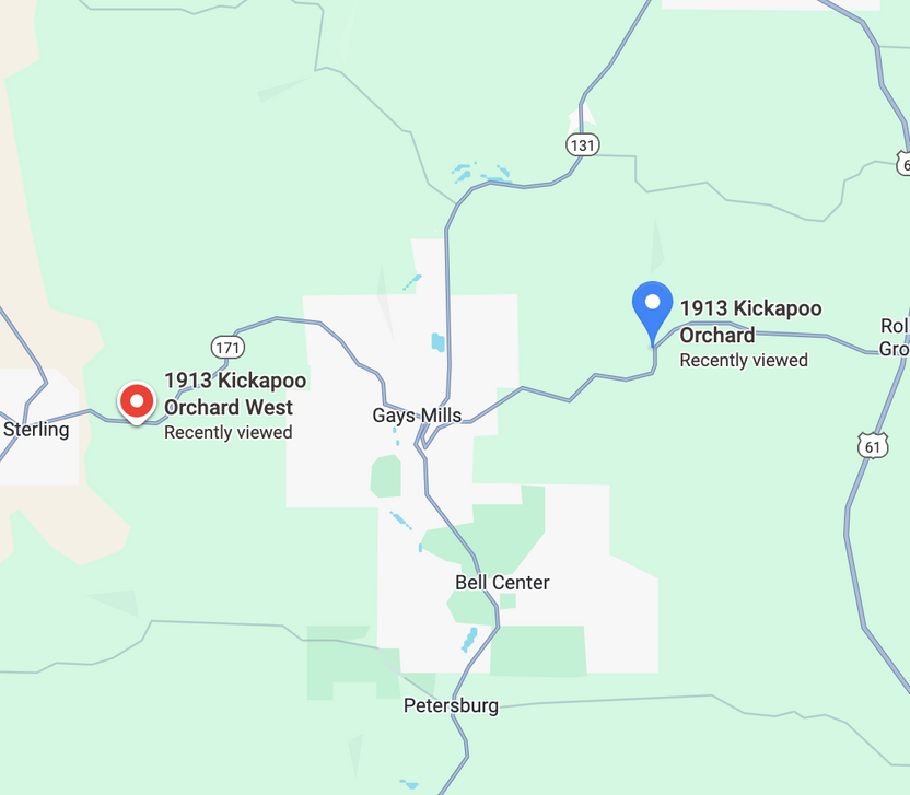 1913 Kickapoo Orchard | Gays Mills Apple Orchard in Wisconsin